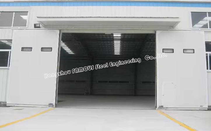 EPS Sandwich Panel Horizontal Industrial Sliding Doors for Workshop ...