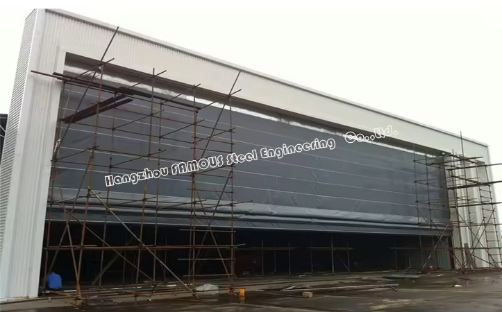 Stacked Flexible Fabric Hangar Doors Vertical Lifting Doors Aircraft ...