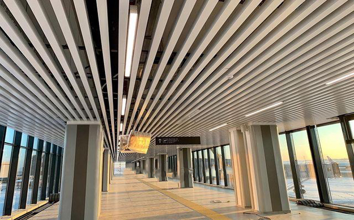 Decoration Airport Hall Aluminum Square Tube Ceiling Suspended Metal ...