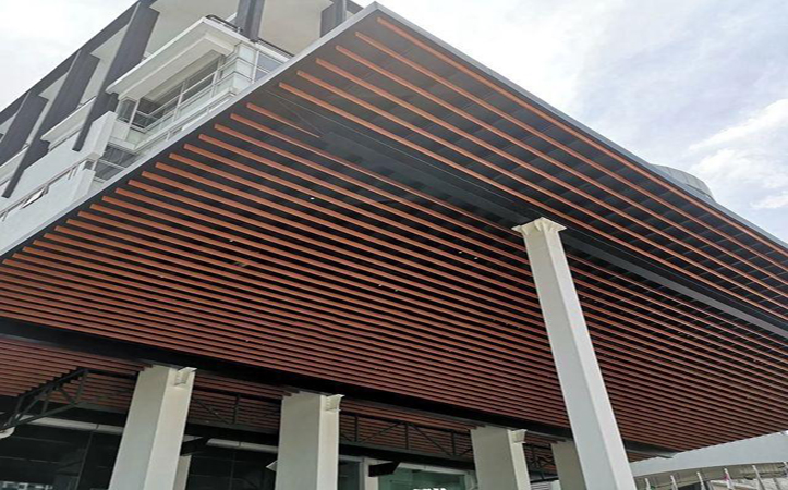 Wood Grain Aluminum Square Tube Decoration for Awning Suspended Ceiling ...