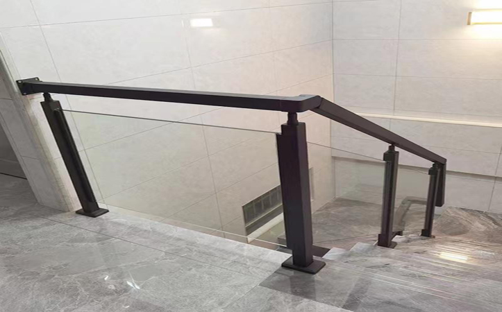 Stainless Steel Column Glass Staircase Handrail Stainless Steel Glass ...