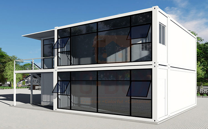 Prefabricated Luxury Villa Two Story Flat Pack Modular Container ...