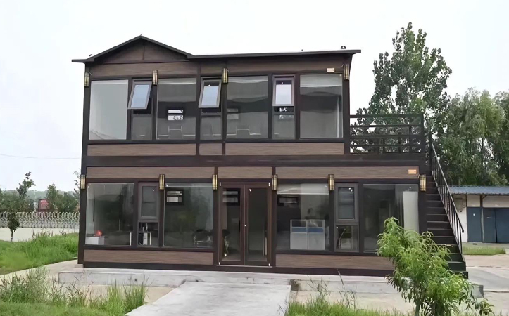 Luxury Two Storey Container Villa House Prefabricated Container Living ...