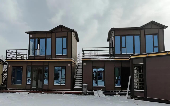 Luxury Two Storey Container Villa House Prefabricated Container Living ...